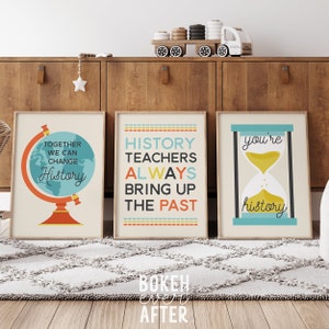 History Classroom Poster Set, Printable Gallery Wall Art, Social ...