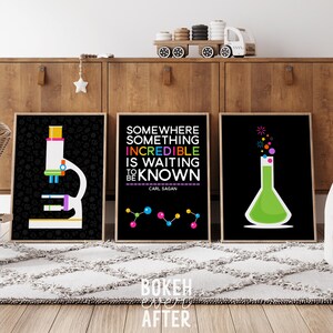 Science Classroom Poster Set, Printable Gallery Wall Art, Funny Stem ...