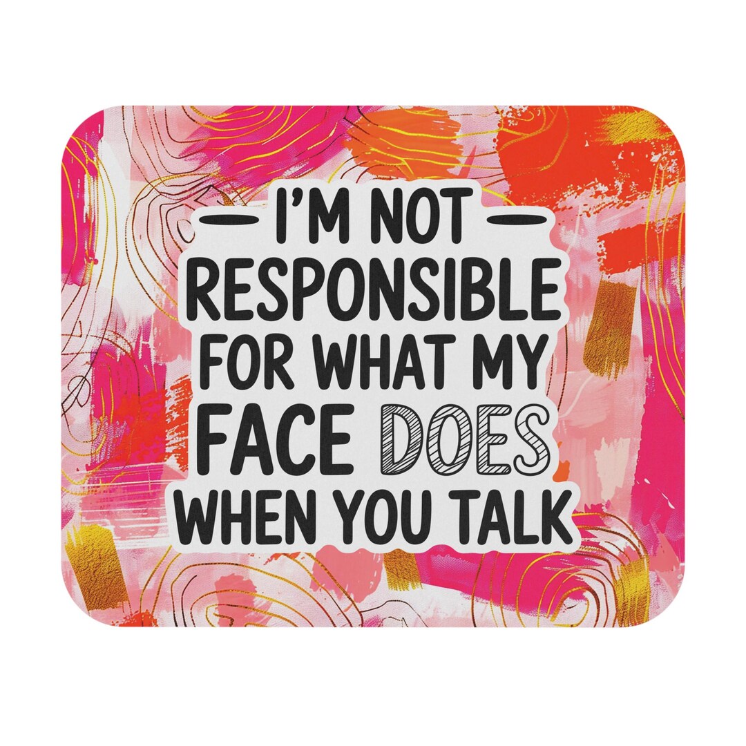 Sassy Quote Mouse Pad | Pink and Gold Desk Decor - Etsy