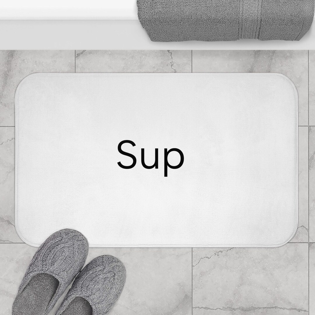 SUP Bath Mat - Surf, Skate, Snowboard Culture Bathroom Decor, Leg Dry ...