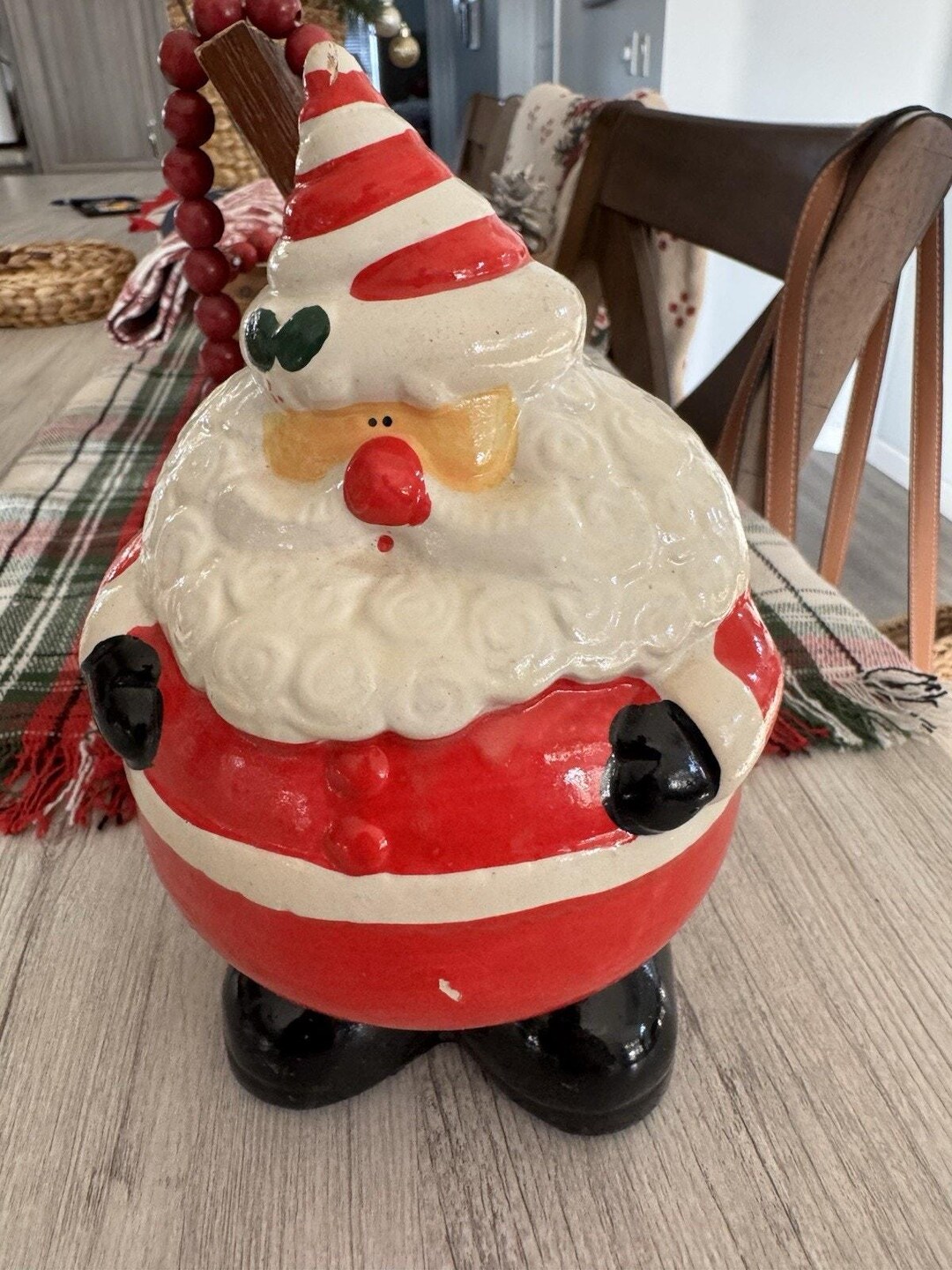 Vintage Roly Poly Santa Piggy Bank Chubby Vintage Jolly Ceramic - Etsy