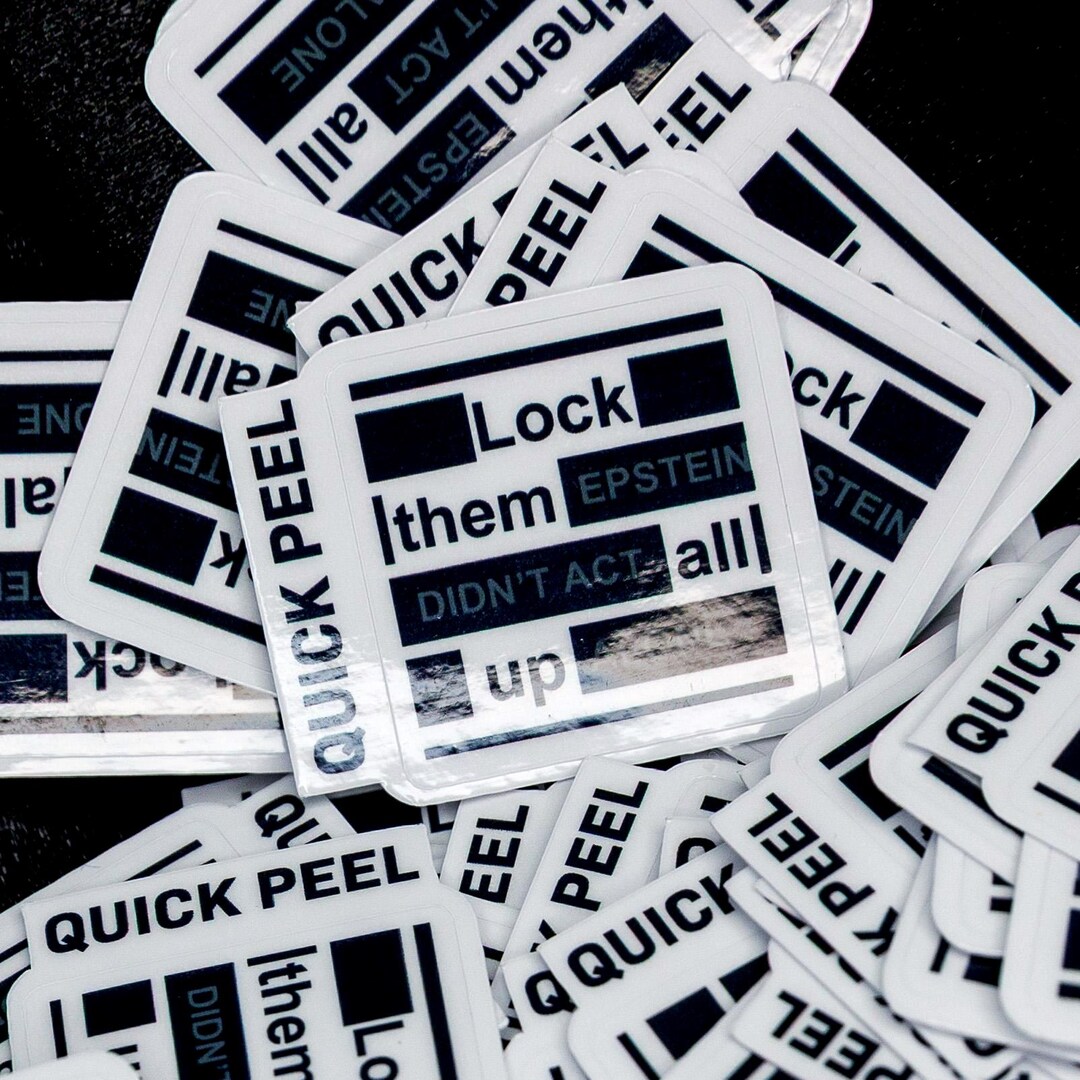 Lock Them ALL up Confetti Stickers | Epstein Didn't Act Alone Political ...
