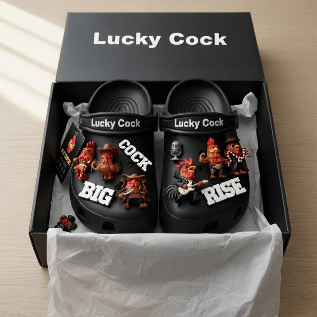 Funny Rooster Clogs Chicken Lover Sandals Farm Animal Gift Gag Joke ...