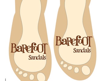 Barefoot Sandals Display Card - Etsy