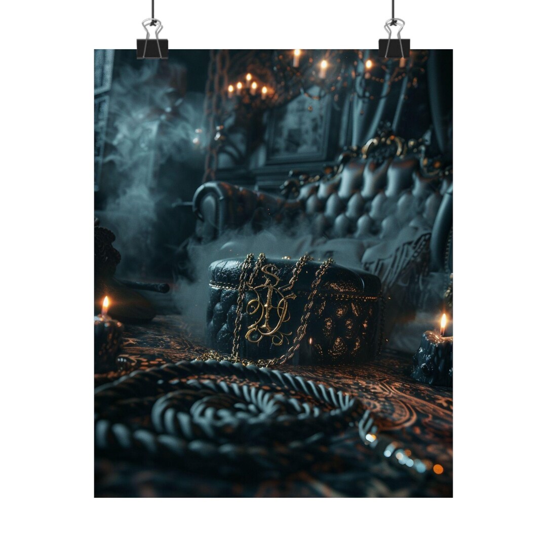 Gothic Treasure Chest Matte Poster | Victorian Dark Fantasy Art - Etsy