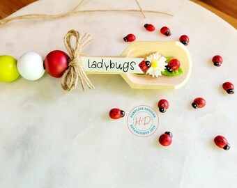 Ladybug Decor, Ladybug Scoop for Spring Decor, Love Bug, Spring Tier ...