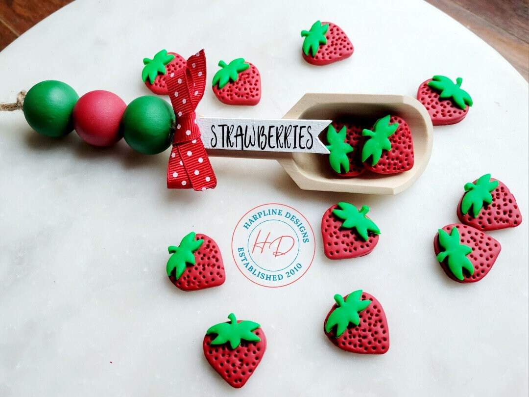 Mini Strawberry Scoop/tier Tray Decor - Etsy