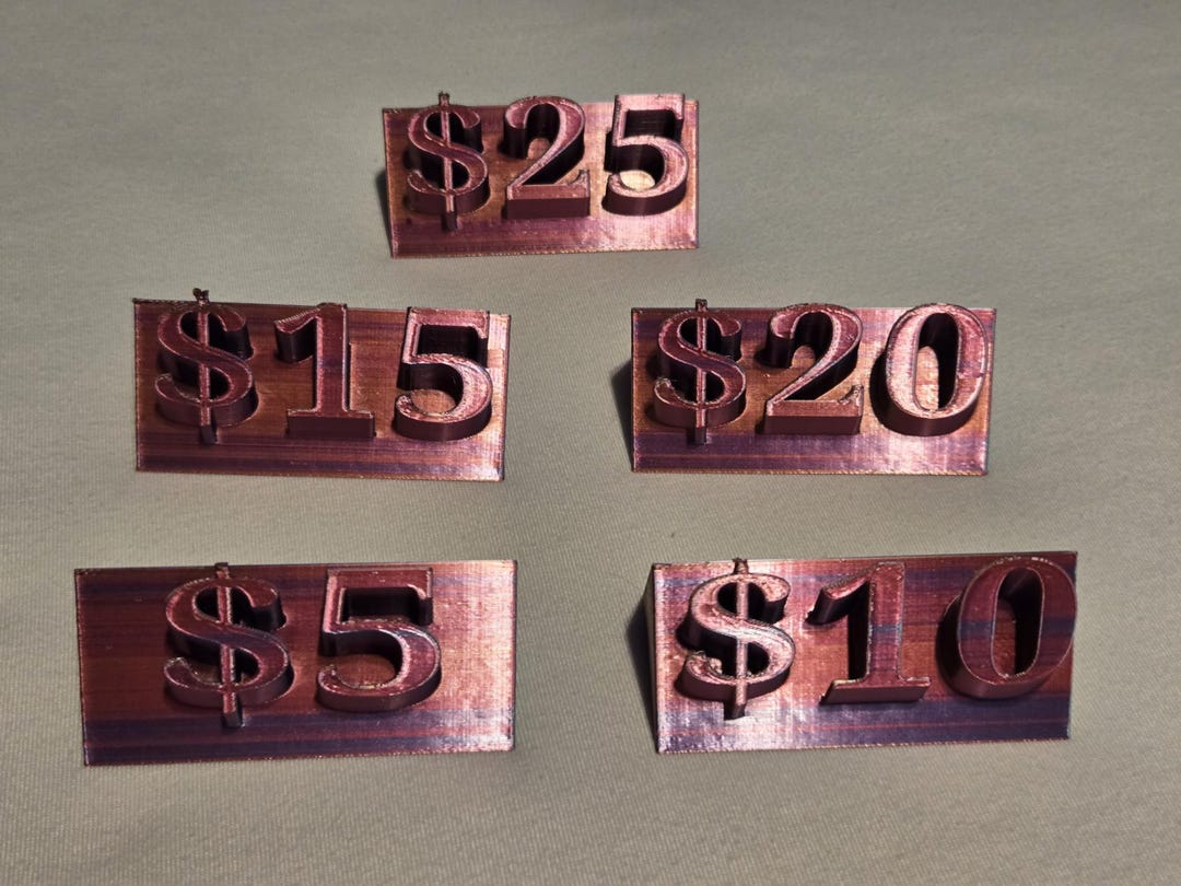3d Printed Display Price Tags - Etsy