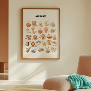 Animal Alphabet Poster | Nursery, Preschool Wall Art (digital Download ...