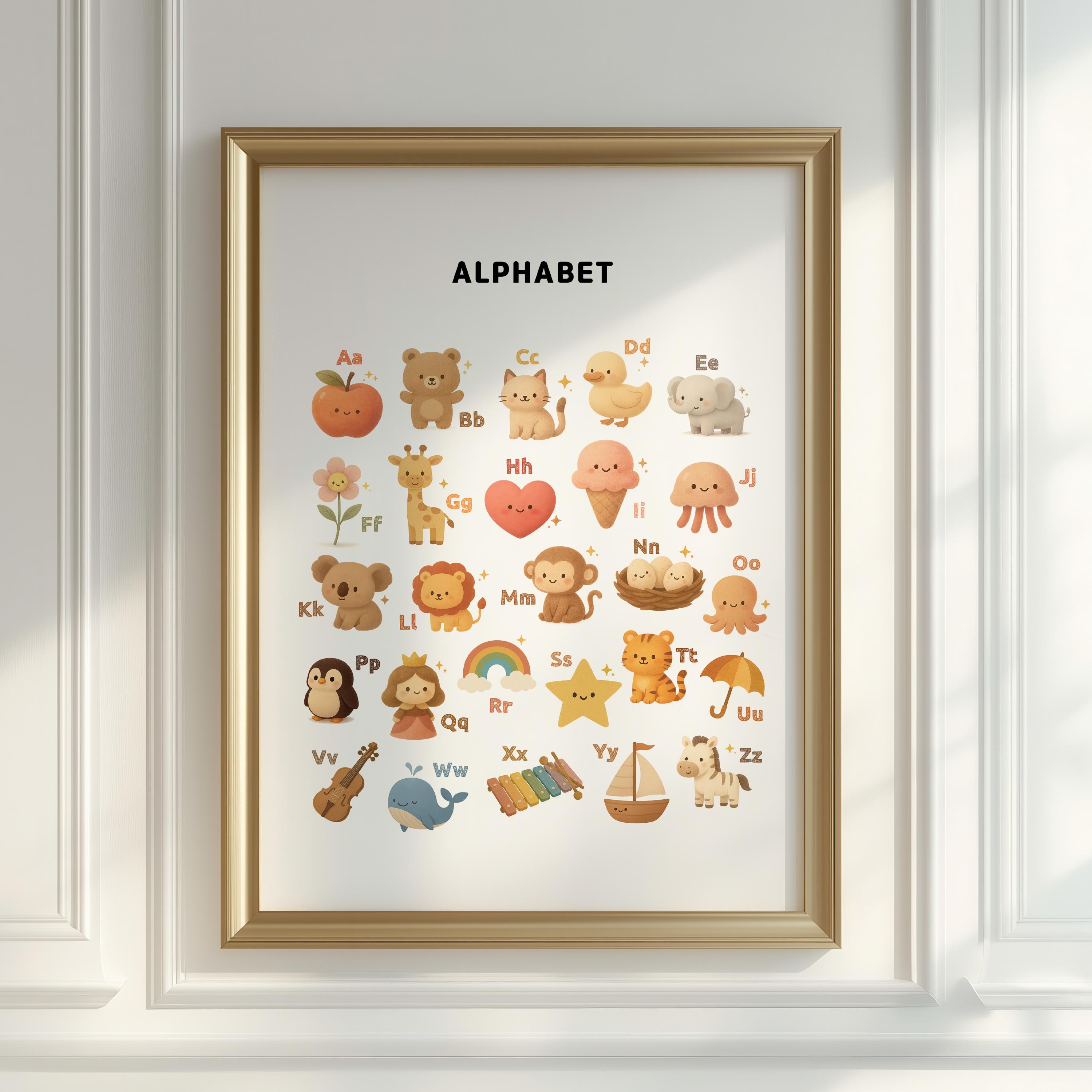 Animal Alphabet Poster | Nursery, Preschool Wall Art (digital Download ...