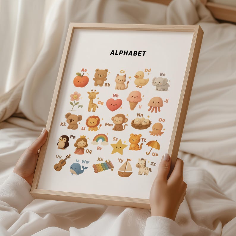 Animal Alphabet Poster | Nursery, Preschool Wall Art (digital Download ...