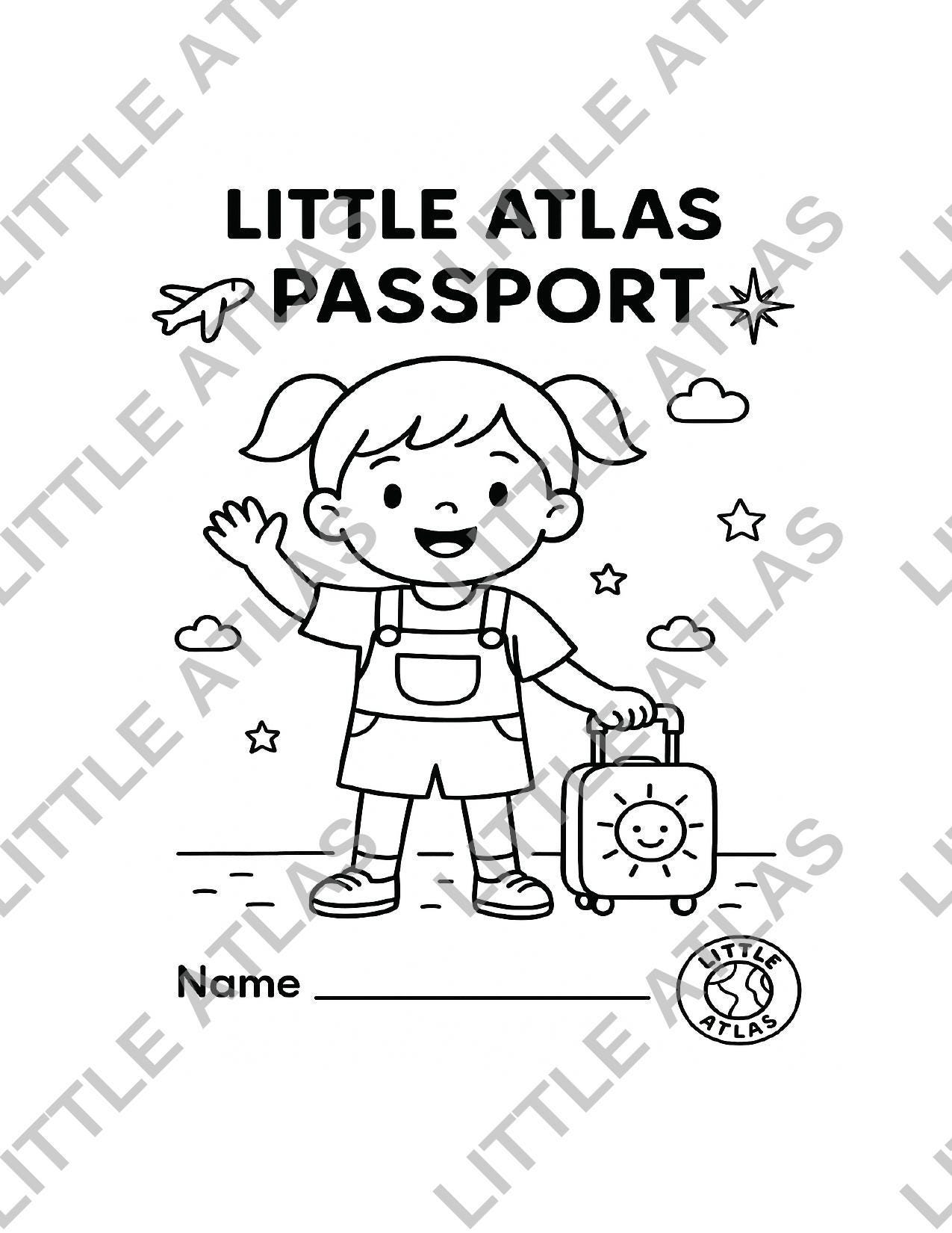Ittle Atlas Passport & Map Set – Printable Travel Activity for Kids - Etsy