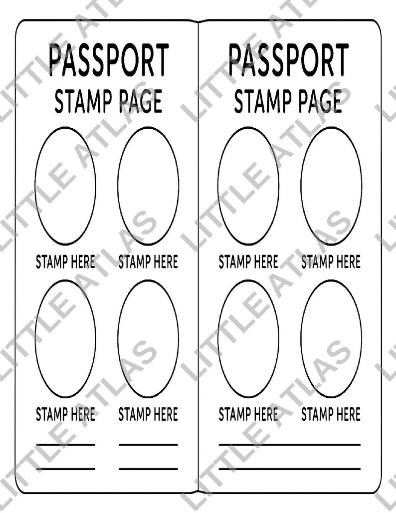 Ittle Atlas Passport & Map Set – Printable Travel Activity for Kids - Etsy