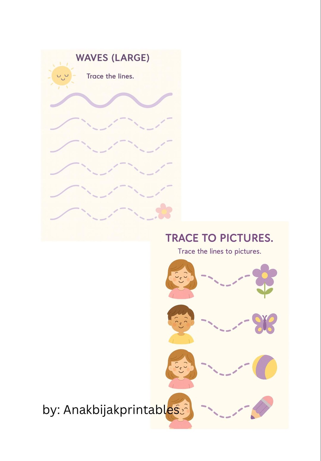 30-page Pre-writing Workbook Printable | Toddler Tracing Sheets ...