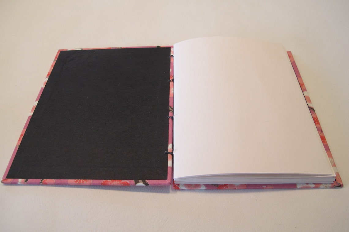 Kokeshi Doll Handmade Notebook Journal: Pink and Black Cherry - Etsy