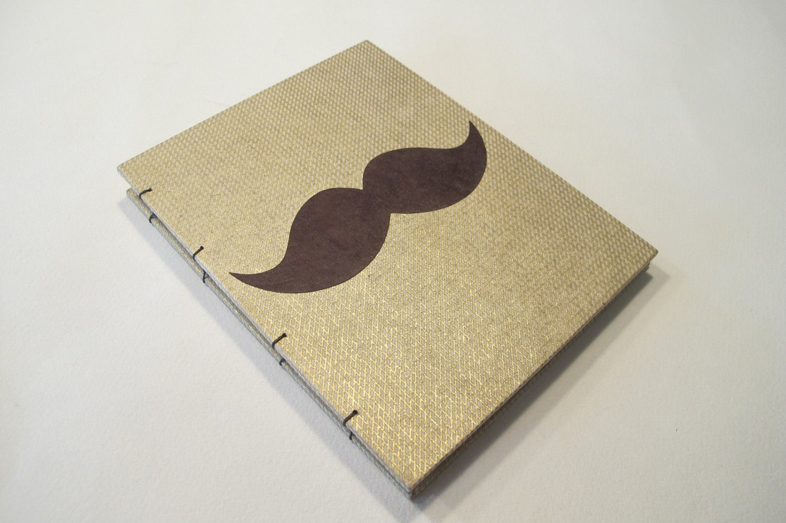 Mustache Small Journal Notebook: Gold and Brown Moustache - Etsy