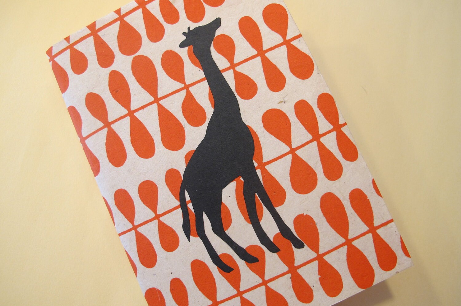 Giraffe Handmade Book: Orange and Black Coptic Notebook Journal - Etsy
