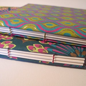 Turquoise, Pink, Green, and Metallic Gold Whimsical Journal Notebooks ...