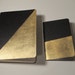 Black and Gold Journal Notebook, Set of Two Gold Metallic Journals ...