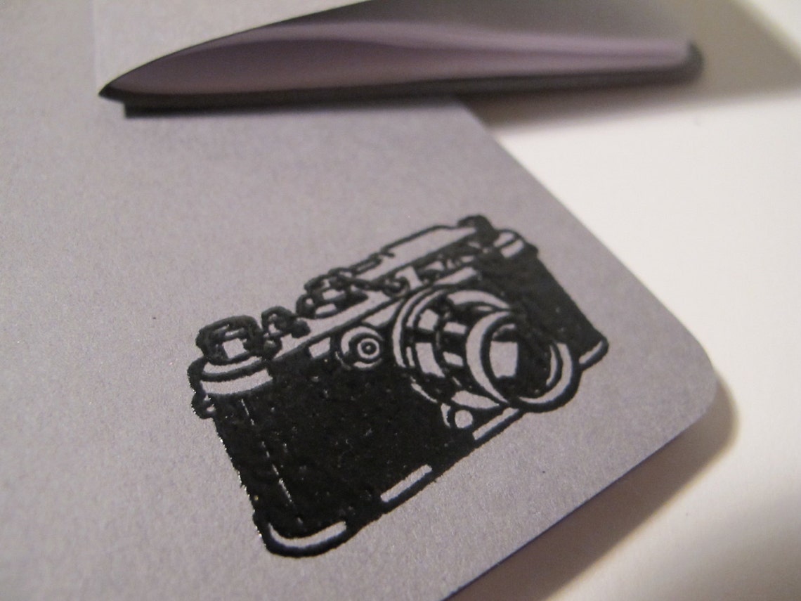 Camera Pocket Notebooks: Set of Two Grey and Black Embossed Small ...