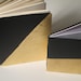 Black and Gold Journal Notebook, Set of Two Gold Metallic Journals ...