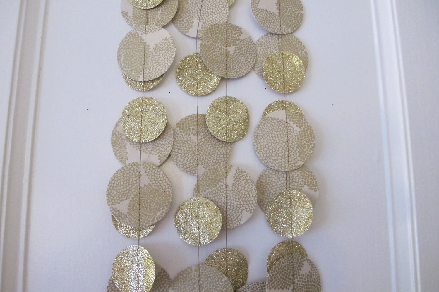 Gold Paper and Glitter Garland: Wedding or Christmas Garland - Etsy
