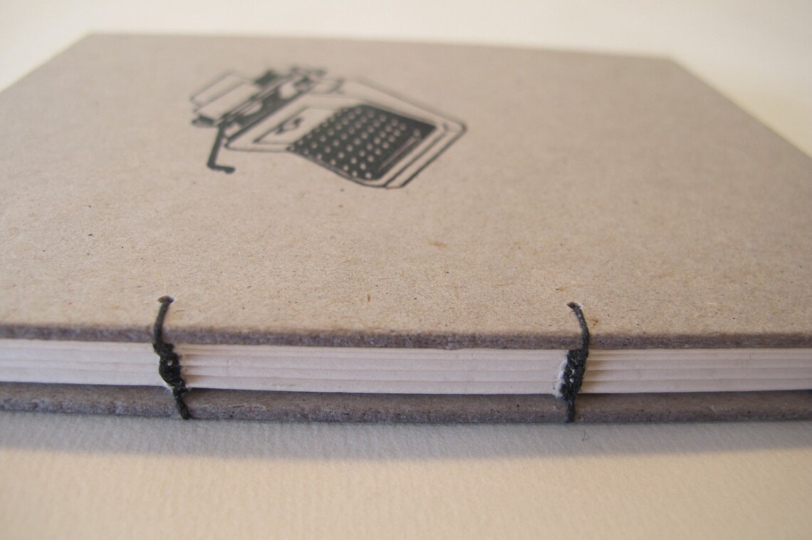 Typewriter Handmade Journal Notebook: Hardbound Coptic Small Book - Etsy