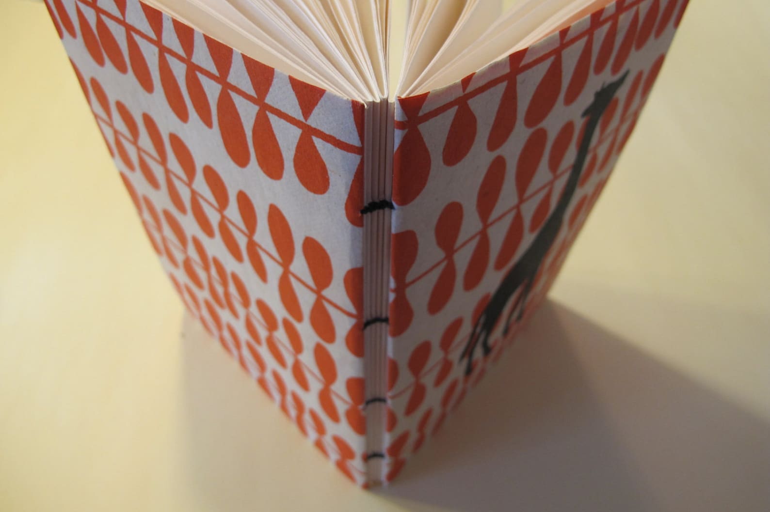 Giraffe Handmade Book: Orange and Black Coptic Notebook Journal - Etsy