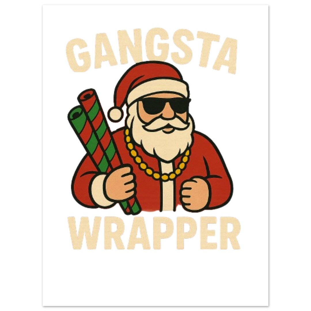 Gangsta Wrapper Santa Matte Paper Poster - Etsy