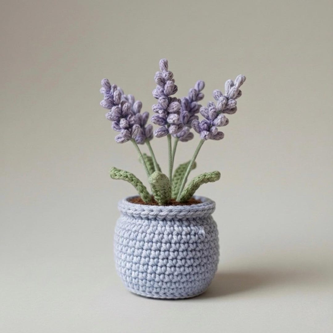 Mini Lavender Crochet Pattern PDF | Potted Lavender Amigurumi ...