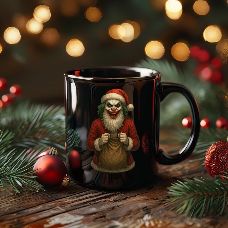 Creepy Santa Christmas Art | Horror Santa Poster (printable PNG) - Etsy