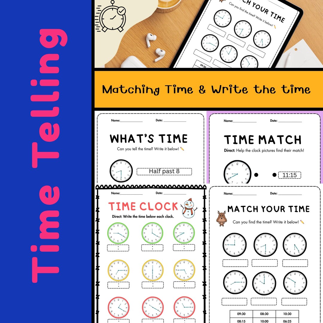 Telling Time Fun Pack | Clock Worksheets for Grade 2 | Learn to Read ...