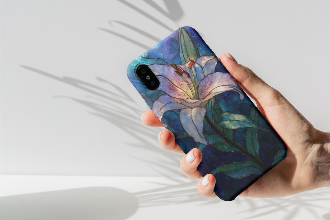 Stained Glass Lily Art Samsung Case for Floral Lovers - Etsy