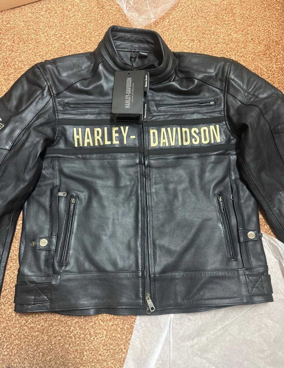 Harley Davidson Classic Cruiser Leather Jacket Men Black Motorcycle ...