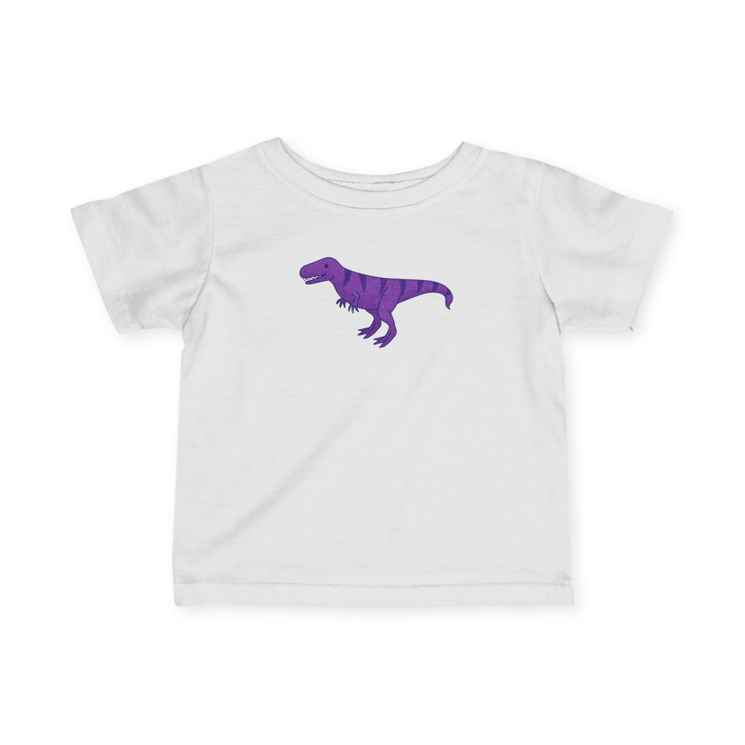 Purple T-rex Dinosaur Graphic Infant Tee, Whimsical Kids Shirt - Etsy