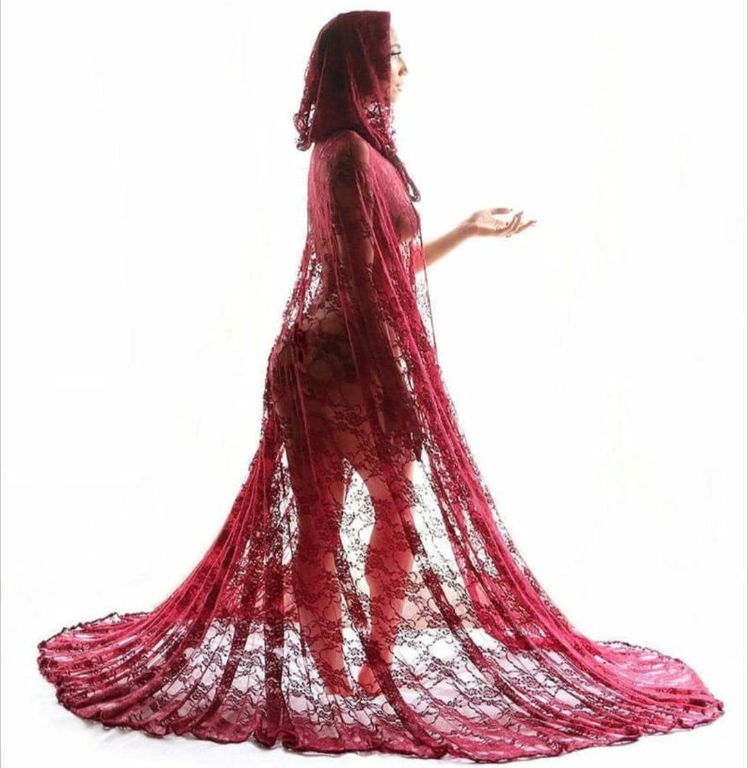 Halloween Cape, Hooded Cloak, Sheer Lingerie Robe, Women's See Through ...