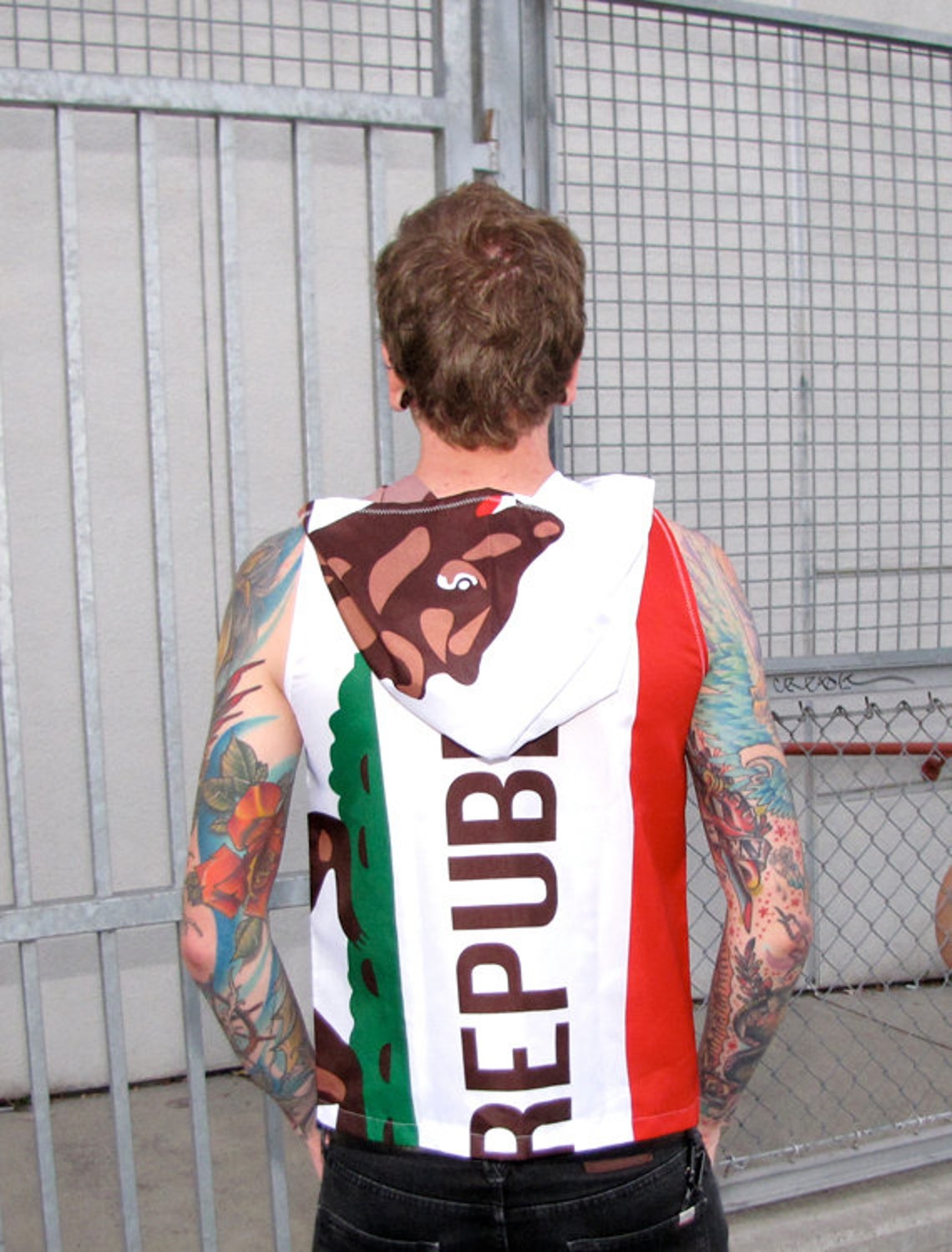 California Republic Flag Hoodie Windbreaker Pullover American | Etsy