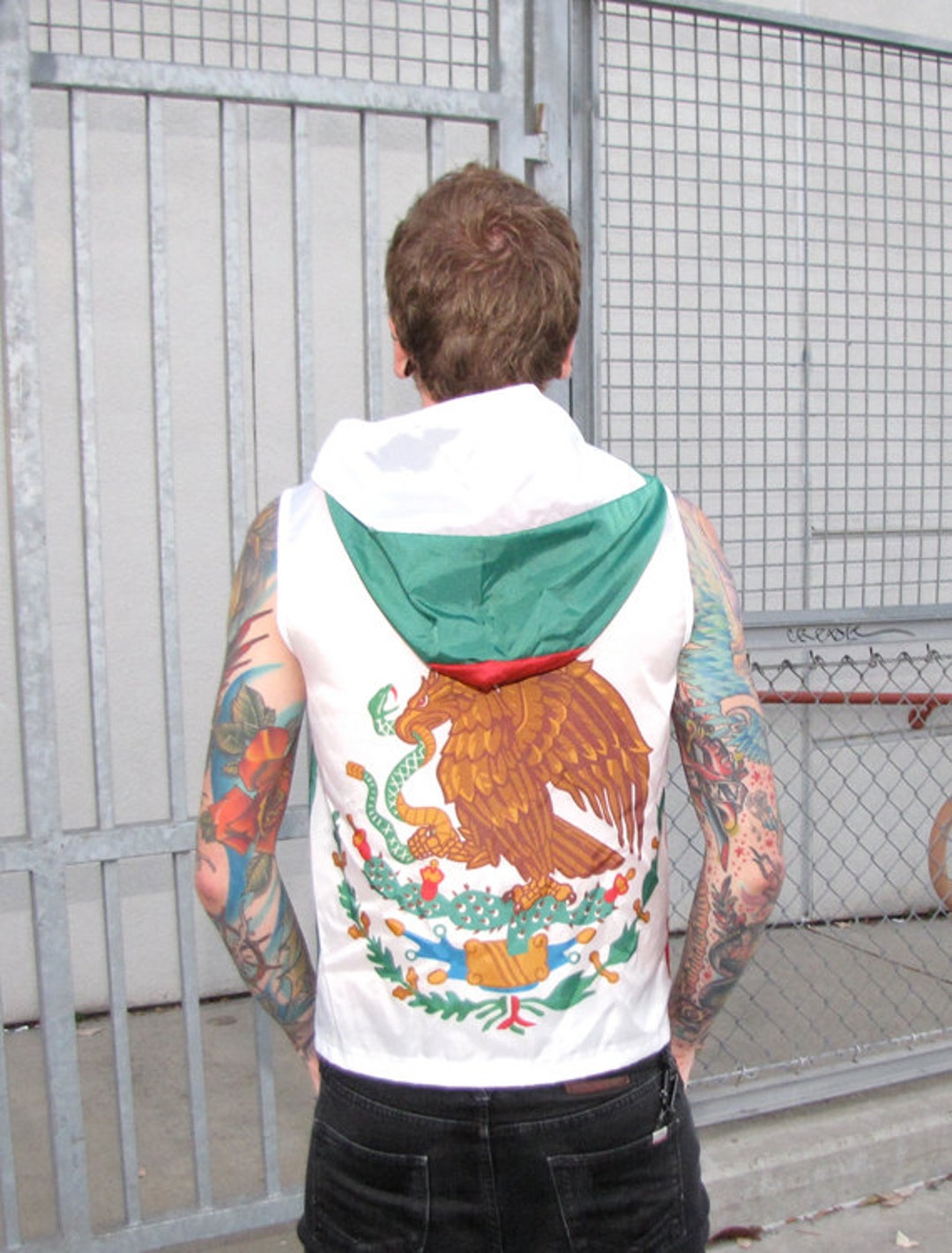 Mexican Flag Hoodie Windbreaker - Sports Clothing - Mens Clothing ...