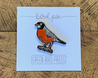 American Robin Enamel Pin,enamel Pin,robin Pin,american Robin,origami ...