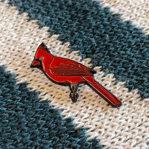 Northern Cardinal Enamel Pin - Etsy
