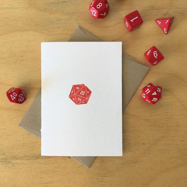 D20 Birthday Card - Etsy UK