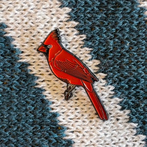 Northern Cardinal Enamel Pin - Etsy
