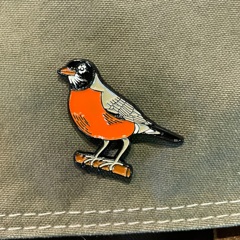 American Robin Enamel Pin - Etsy