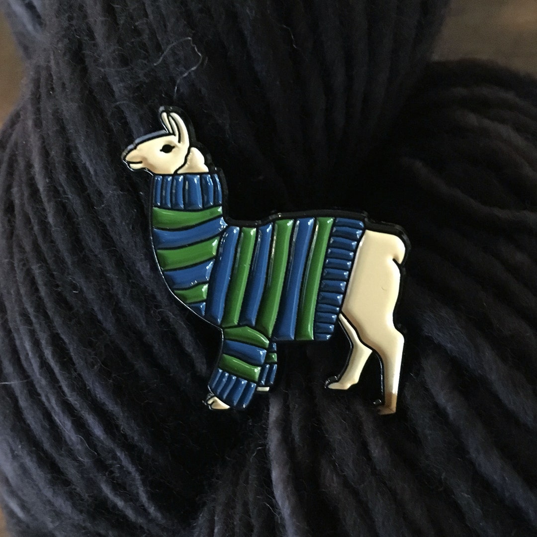 Llama Sweater Enamel Pin - Etsy