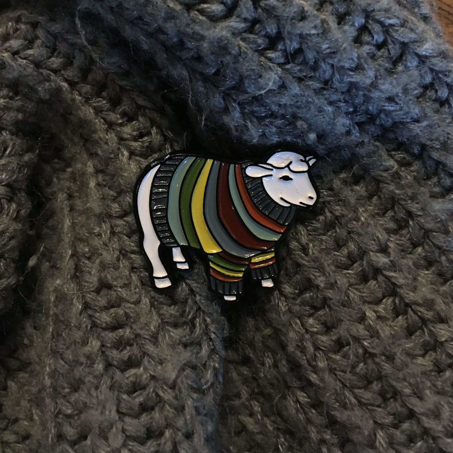 Sheep Sweater Enamel Pin - Etsy