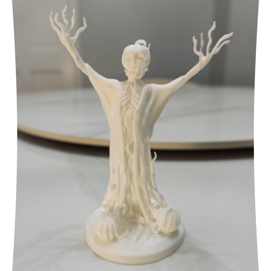 Pumpkin Preacher | Halloween Statue With Outstretched Arms Abelprints ...
