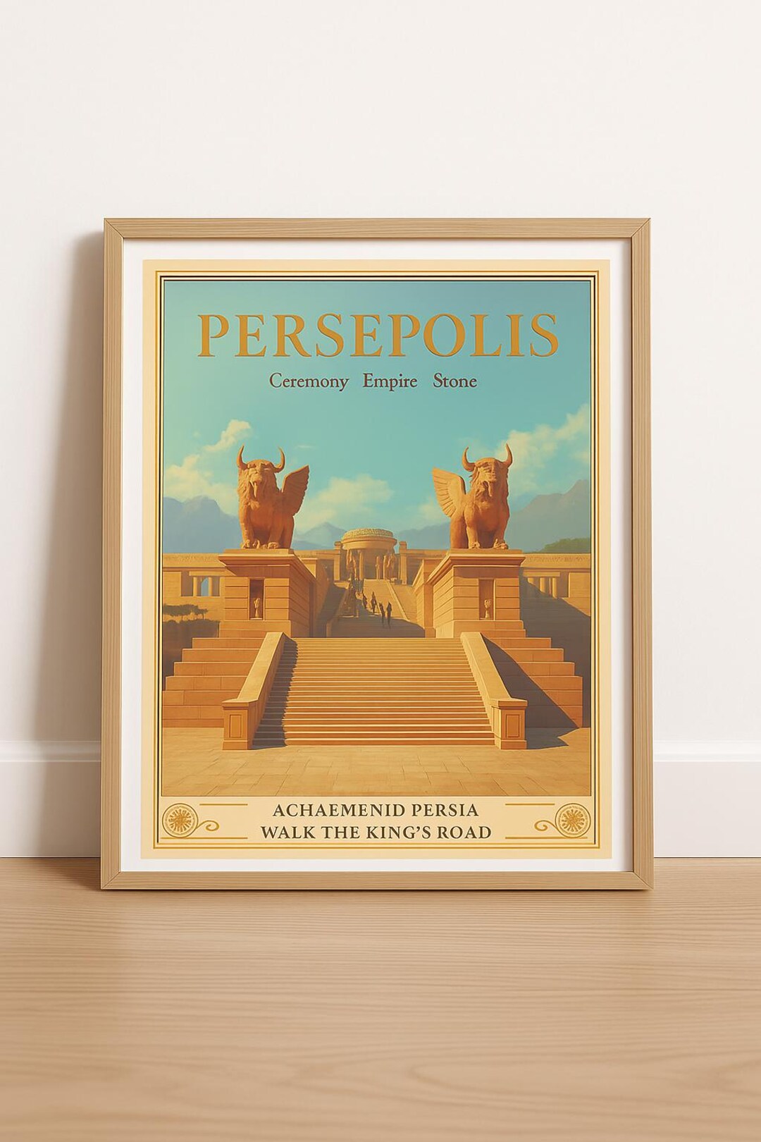 Persepolis Travel Poster | Vintage Persia Museum Art (digital Download ...