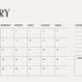Minimalist Printable Yearly Calendar | Downloadable Calendar - Etsy