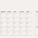 Minimalist Printable Yearly Calendar | Downloadable Calendar - Etsy
