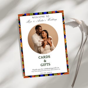 Ghana Wedding Invitation, Editable Kente African Wedding Stationery ...